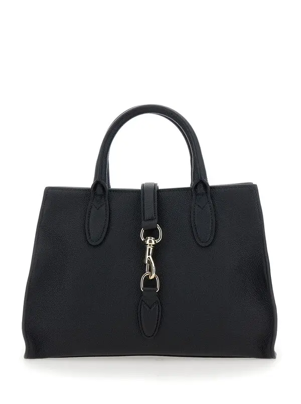 Gucci Jackie' Black Handbag With Horsebit On The Front And Removable Shoulder Strap In Leather - Multicolor