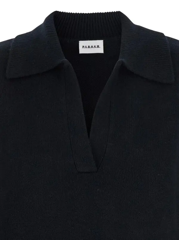P.a.r.o.s.h Cashmere And Wool Polo Sweater - Black