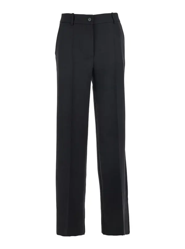 P.a.r.o.s.h Wool Blend Tailored Trousers - Black