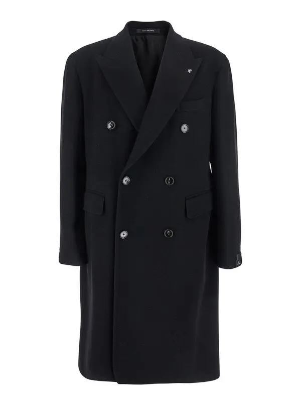 Tagliatore Londra Oversized Double-breasted Wool Overcoat - Black
