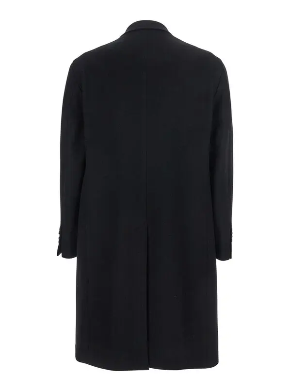 Tagliatore Londra Oversized Double-breasted Wool Overcoat - Black