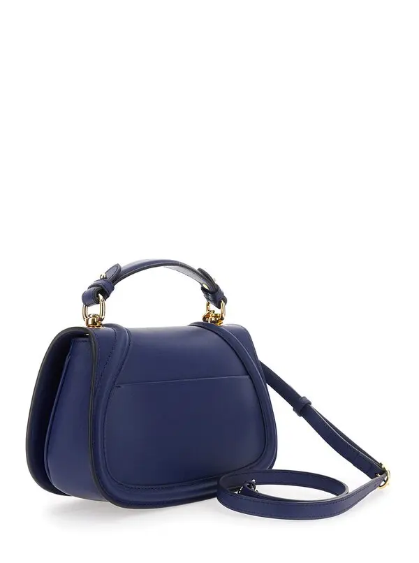 Gucci Blondie Leather Handbag With Gg Logo Plaque - Multicolor