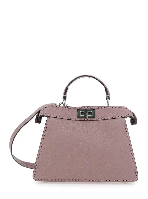 Fendi Peekaboo Iseeu Small' Handbag With Shoulder Strap In Leather - Pink