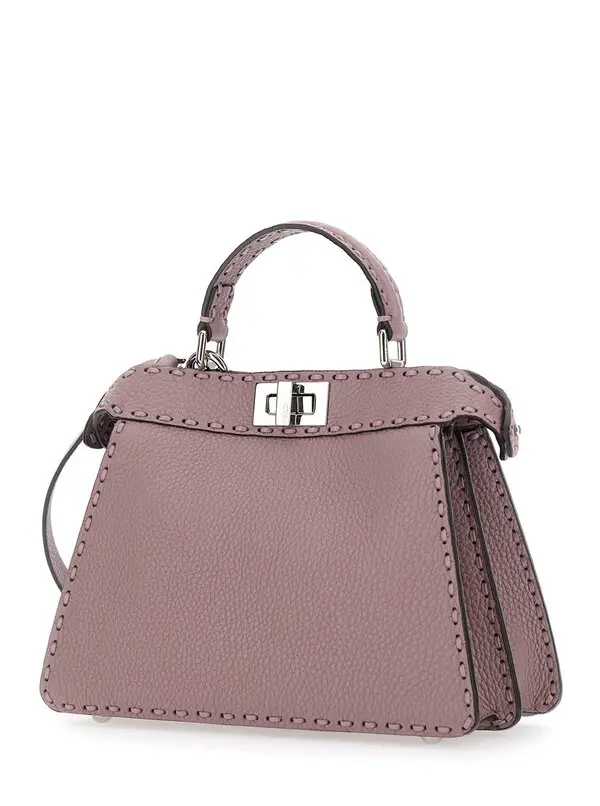 Fendi Peekaboo Iseeu Small Leather Handbag - Pink