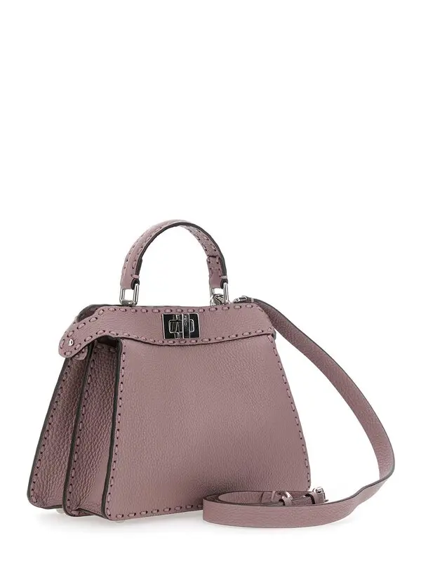 Fendi Peekaboo Iseeu Small Leather Handbag - Pink