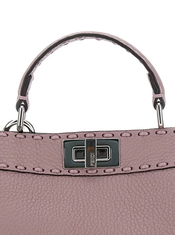 Fendi Peekaboo Iseeu Small Leather Handbag - Pink