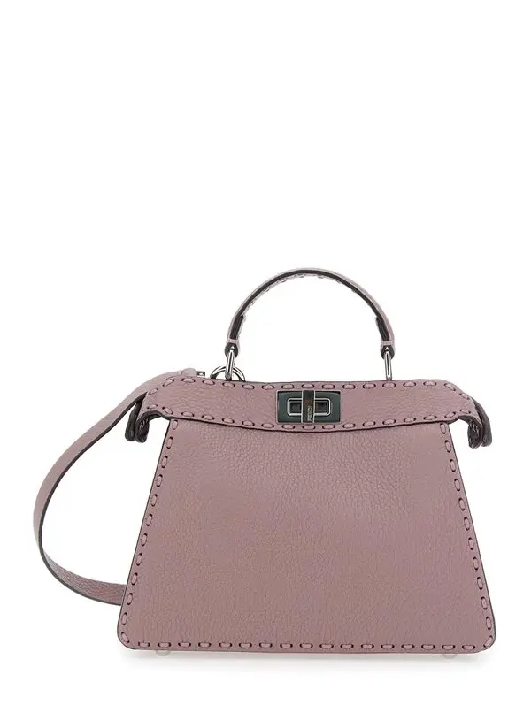 Fendi Peekaboo Iseeu Small Leather Handbag - Pink