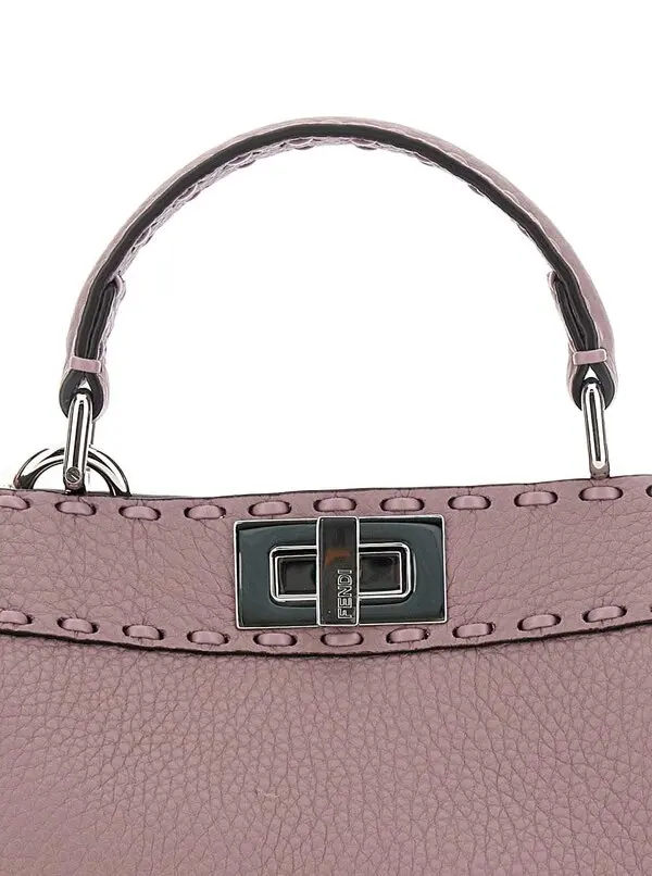 Fendi Peekaboo Iseeu Small Leather Handbag - Pink