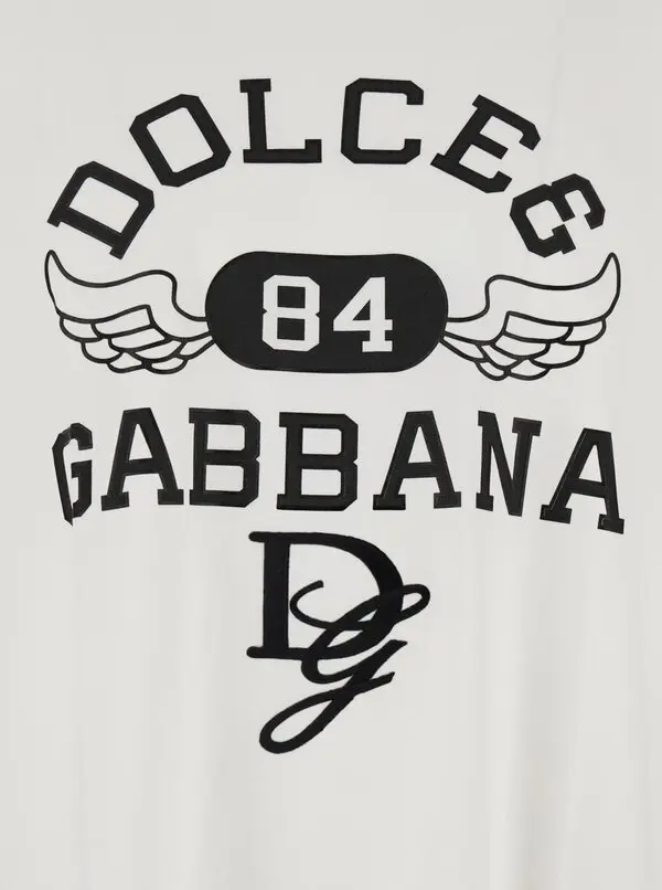 Dolce & Gabbana Oversize T-shirt With Maxi Logo On The Front In Cotton