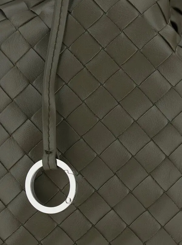 Bottega Veneta Intrecciato Leather Drawstring Shoulder Bag - Green