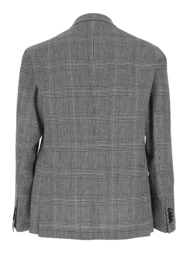 Tagliatore Houndstofu Cotton-linen Blazer - Multicolor