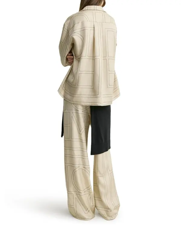 TOTEME Silk Shirt With Monogram Embroidery