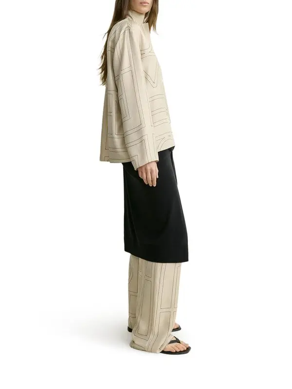 TOTEME Silk Shirt With Monogram Embroidery