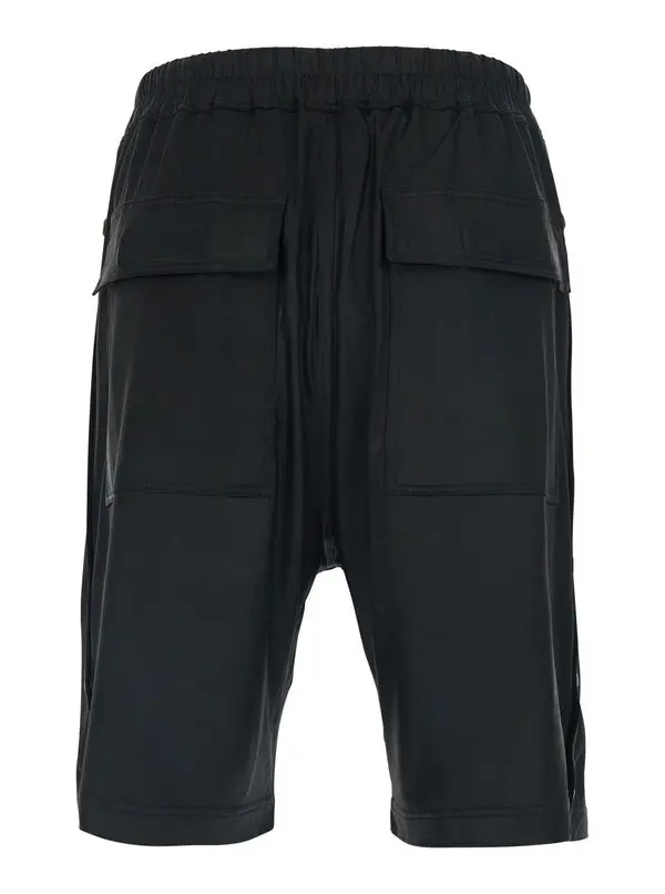 Rick Owens Shorts With Elasticated Waist And Drawstring In Tech Fabric For