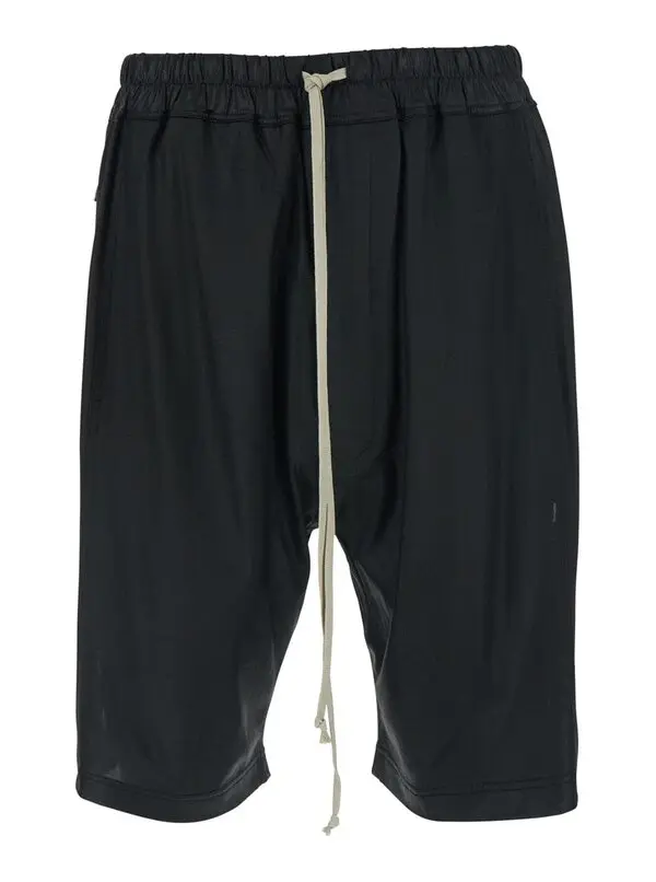 Rick Owens Tech Fabric Drawstring Shorts