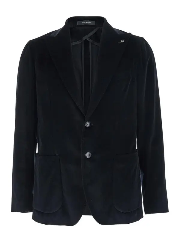 Tagliatore Single-breasted Jacket With Peak Revers In Wool Blend