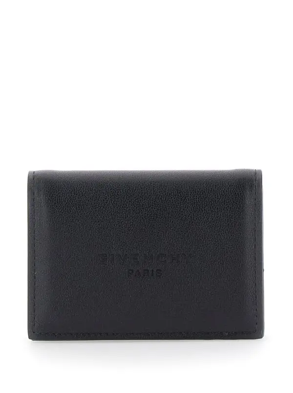 Givenchy Cardholder 'antigona' With Logo Lettering Embossed On The Front In Black Leather For - Multicolor