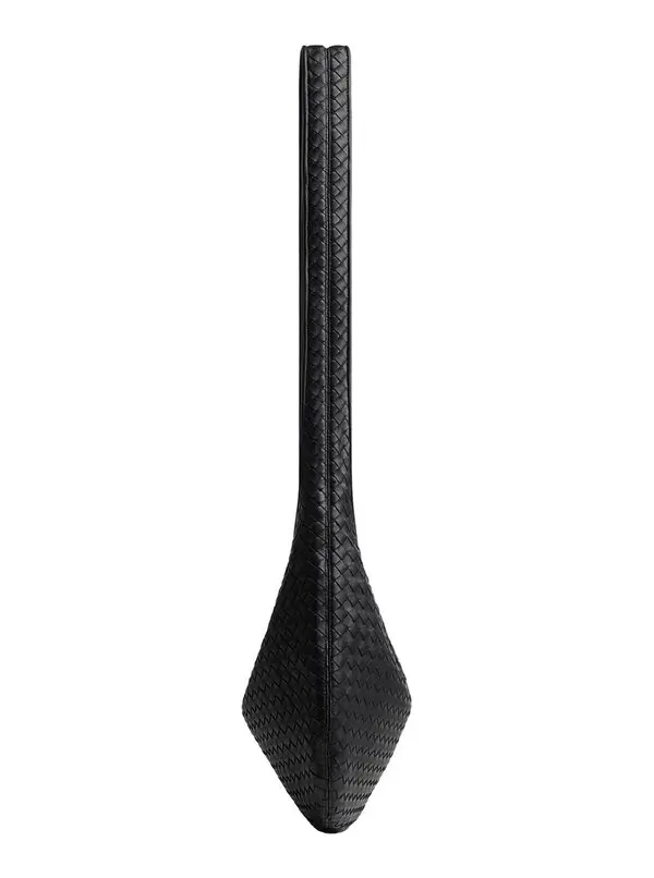 Bottega Veneta Intreccio Leather Shoulder Bag - Black