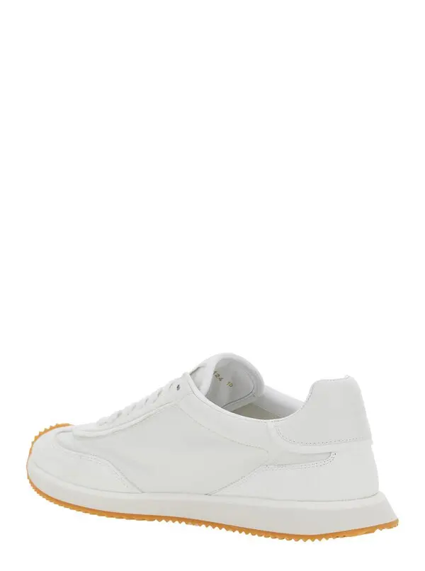 Dolce & Gabbana Low Top Sneakers With Logo Patch On The Tongue And Side In Leather For - White