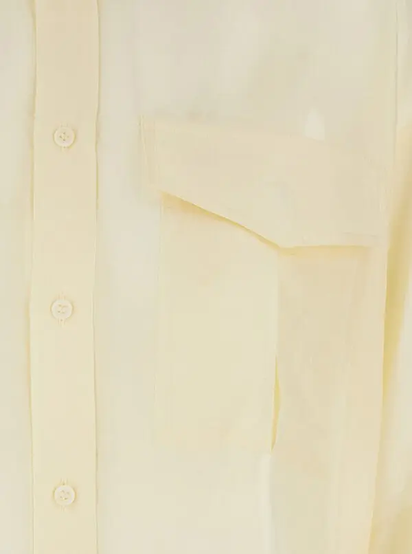 Phoebe Philo Shirt 'lite Utility Shirt' With Classic Collar In White