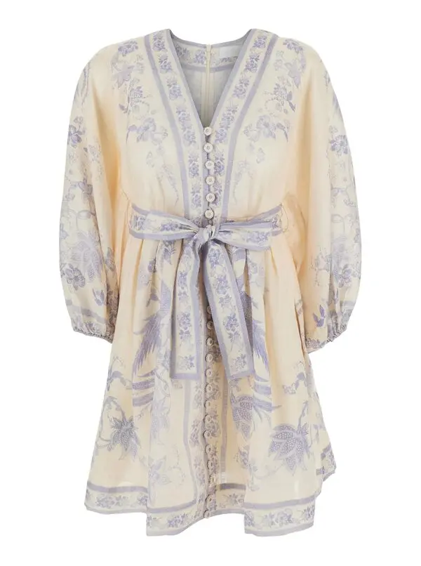Zimmermann Indra Linen Printed Dress - Multicolor