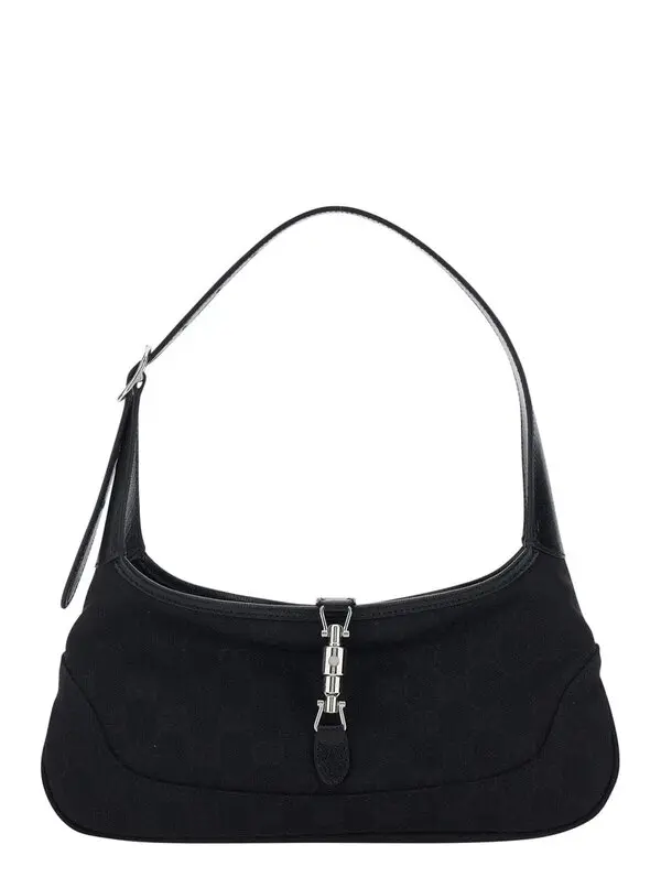 Gucci Jackie Gg Fabric Shoulder Bag - Black