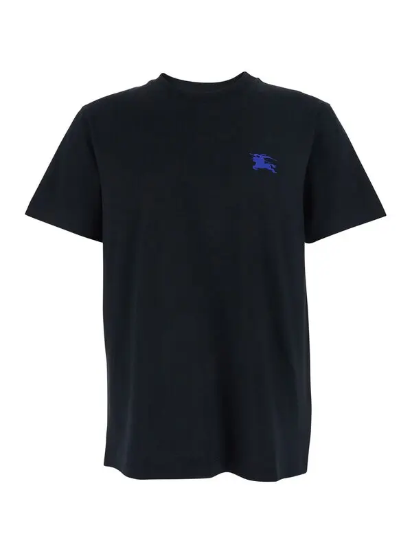 Burberry Black Cotton Embroidered Logo T-shirt For - Multicolor