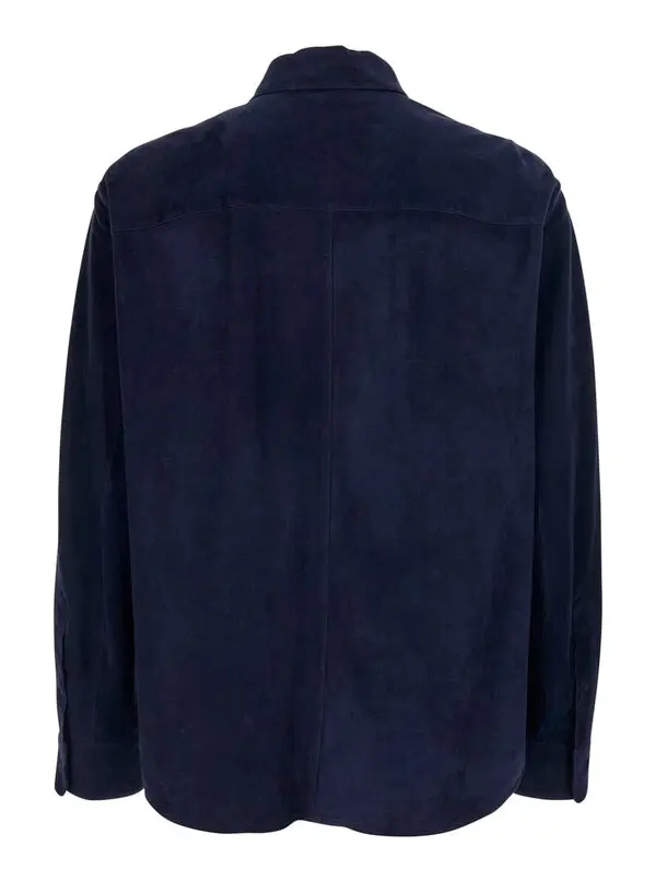 Giorgio Armani Suede Hidden Closure Jacket