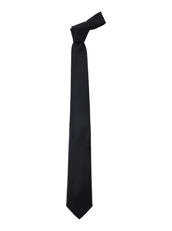 Tagliatore Tie With Knot Closure On The Back In Tech Fabric Blue