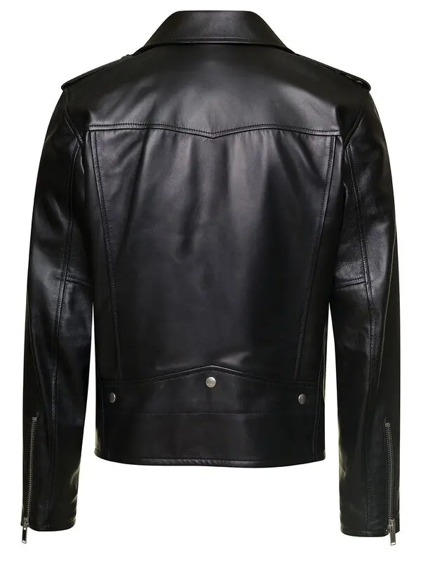 Saint Laurent Motorc Classique Jac Black Leather Biker Jacket For