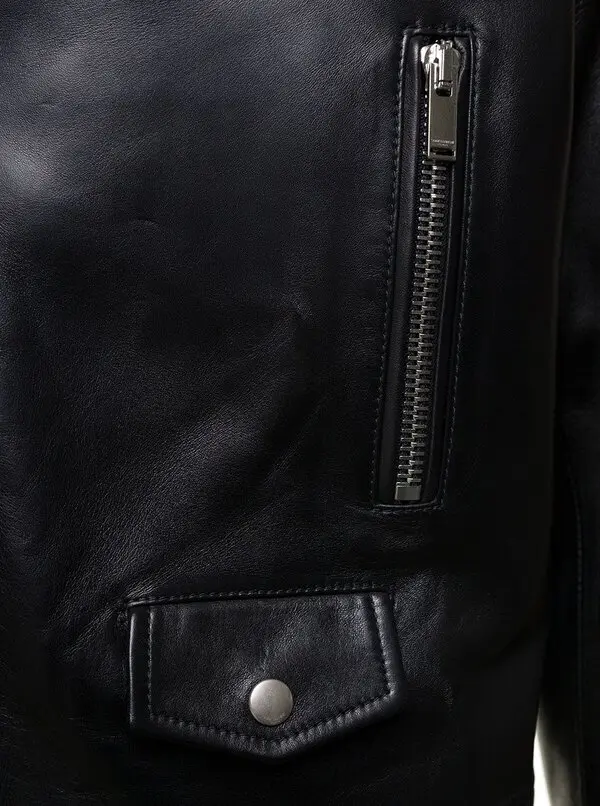 Saint Laurent Motorc Classique Jac Black Leather Biker Jacket For