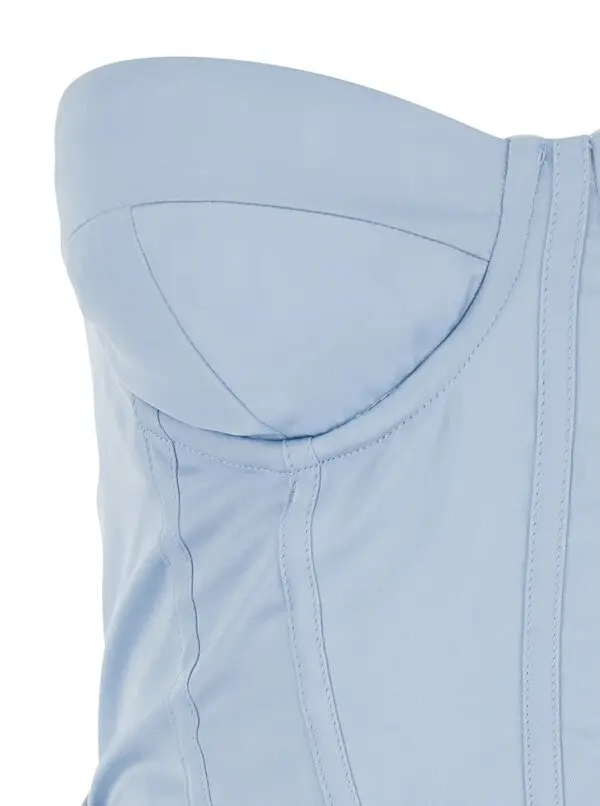 ROTATE BY BIRGER CHRISTENSEN Dress 'satin Corset Maxi Dress' Blue In Polyester For - Multicolor