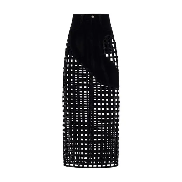 ÚCHÈ Velvet Maxi Skirt