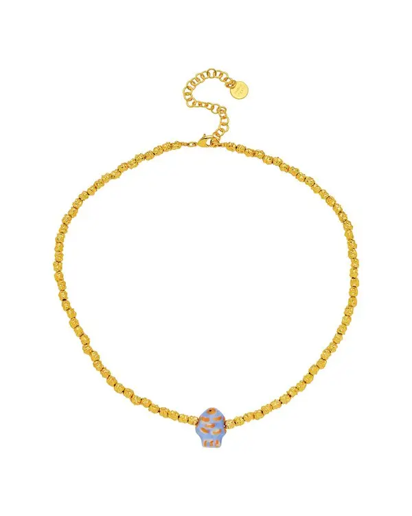 AMBER SCEATS Azurefin Necklace In Blue