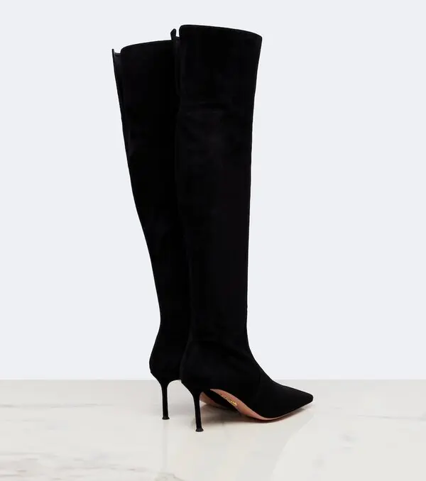 AQUAZZURA Vespera Suede Over-the-knee Boots