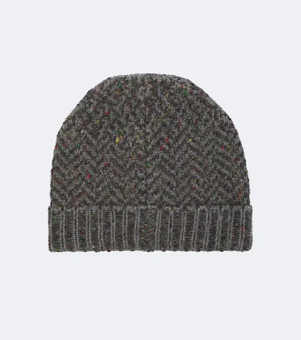 Gabriela Hearst Porta Herringbone Cashmere Beanie