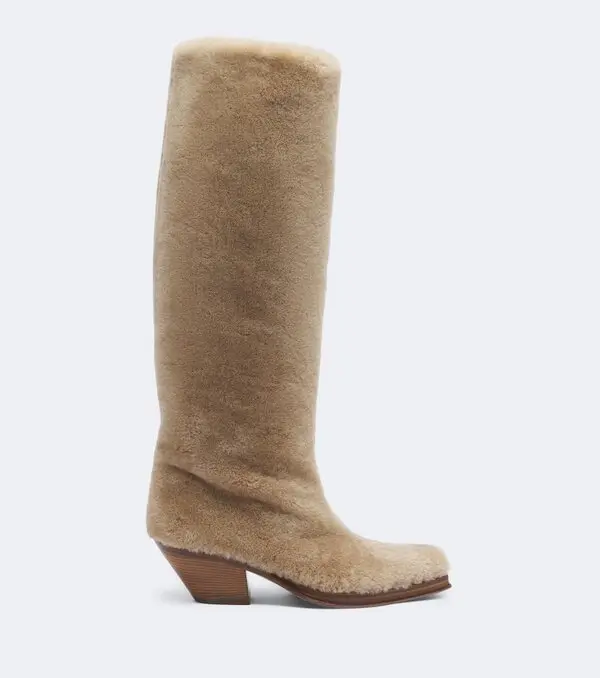 Gabriela Hearst Waite Shearling Knee-high Boots