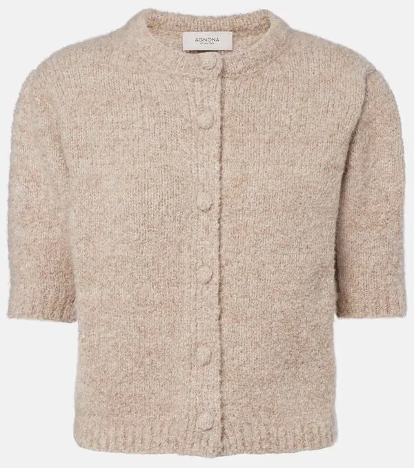Agnona Cashmere, Silk, And Wool Cardigan