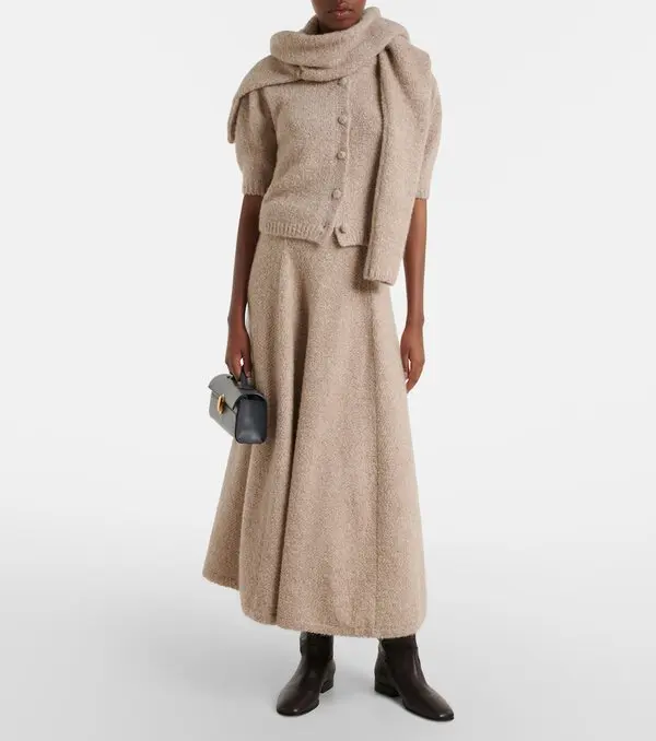 Agnona Cashmere, Silk, And Wool Cardigan
