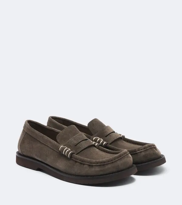 JW Anderson Suede Penny Loafer - Grey