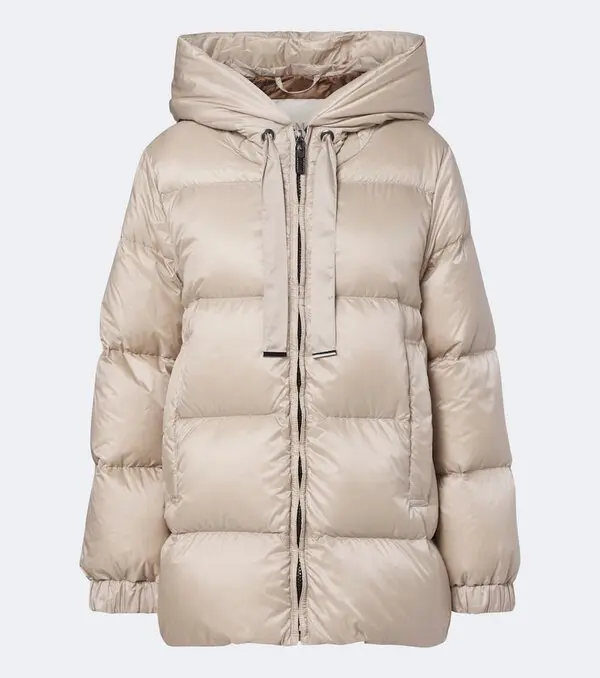 Max Mara Hooded Down Jacket - Beige