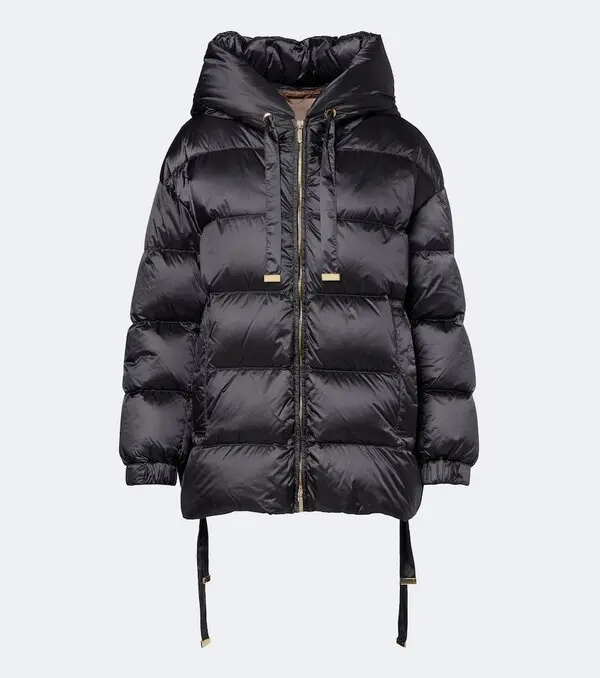 Max Mara Hooded Down Jacket - Grey