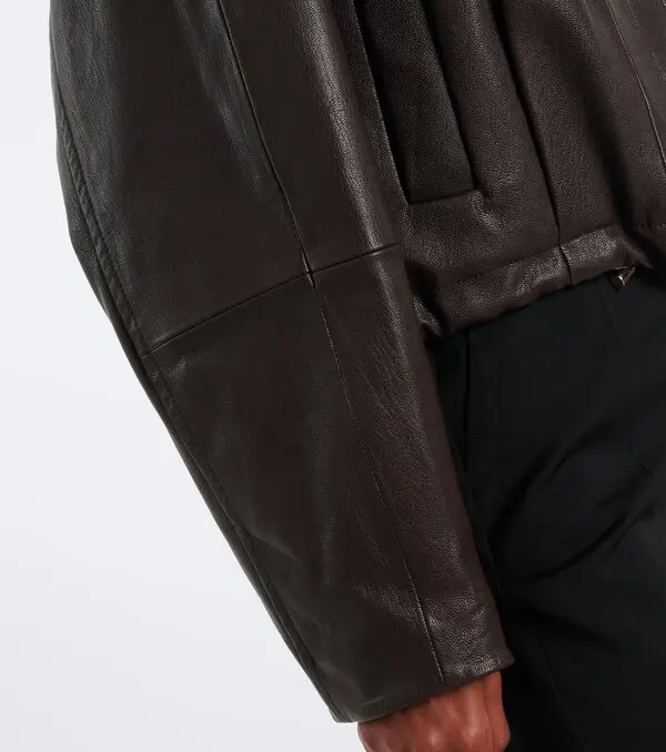 Sportmax Hooded Leather Jacket