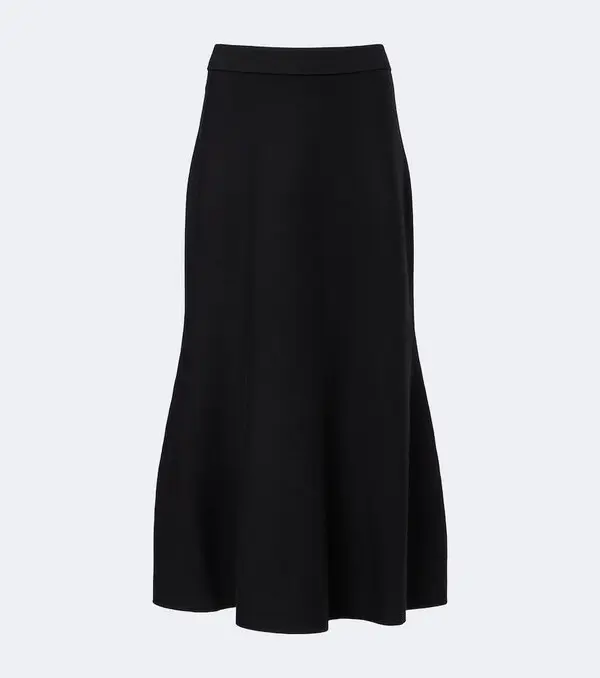 Simkhai Kasey Wool Midi Skirt - Black