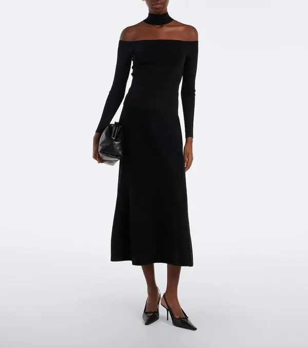 Simkhai Kasey Wool Midi Skirt