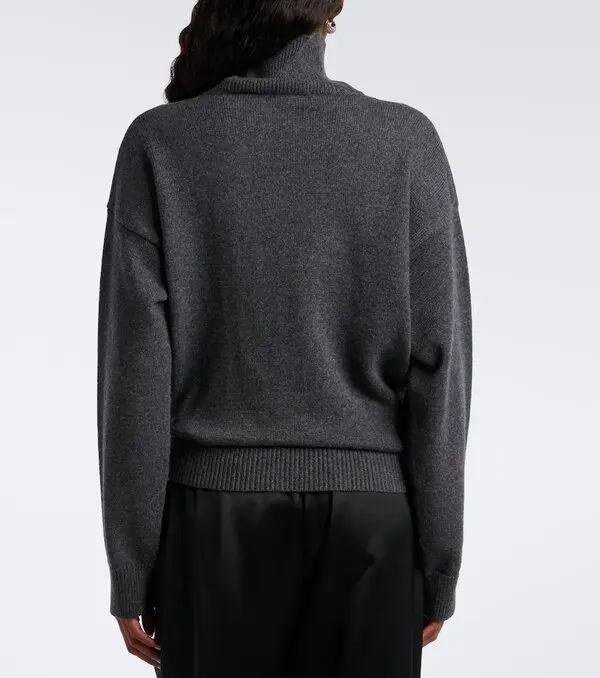RÓHE Draped Wool And Cashmere Turtleneck Sweater