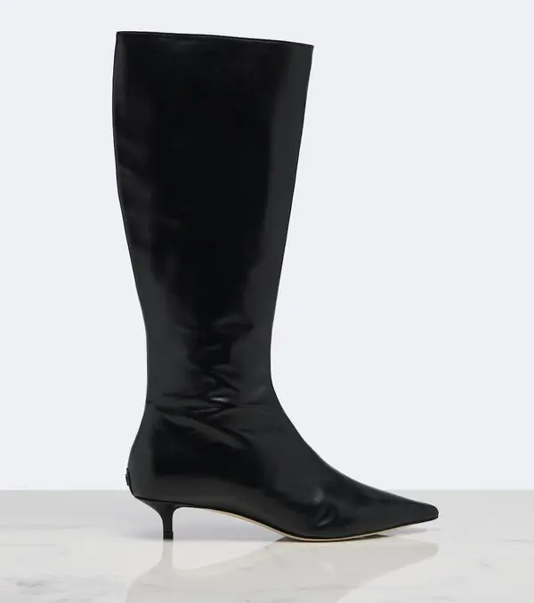 JIMMY CHOO Amis Leather Knee-high Boots - Black