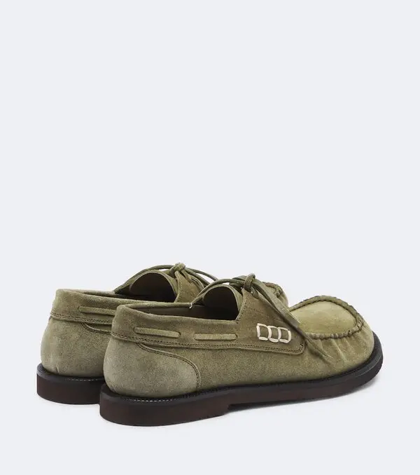 JW Anderson Suede Boat Shoes - Green