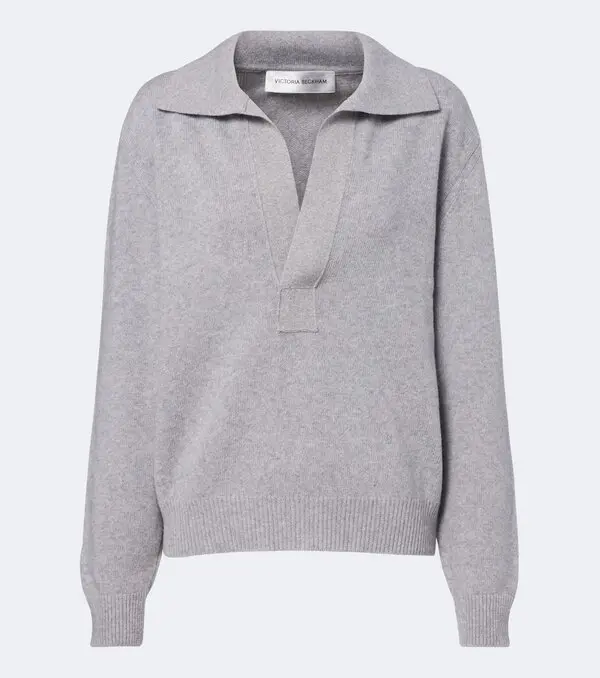 Victoria Beckham Genevieve Wool And Cashmere Sweater - Grey