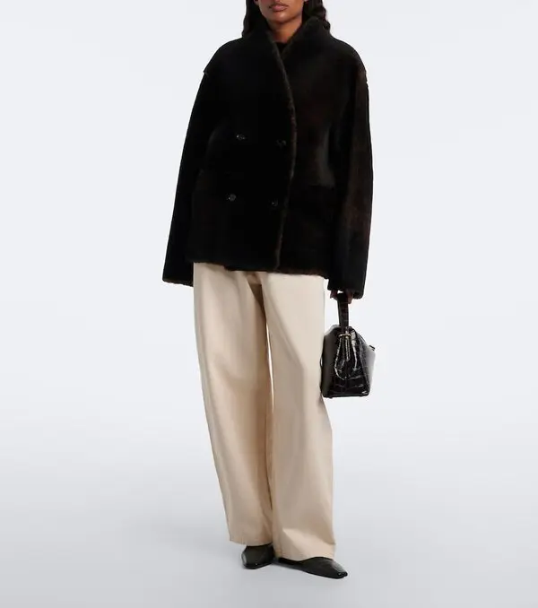 Loulou De Saison Catherine Reversible Shearling Jacket - Brown